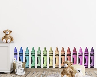Mini Crayon Wall Decals - Etsy