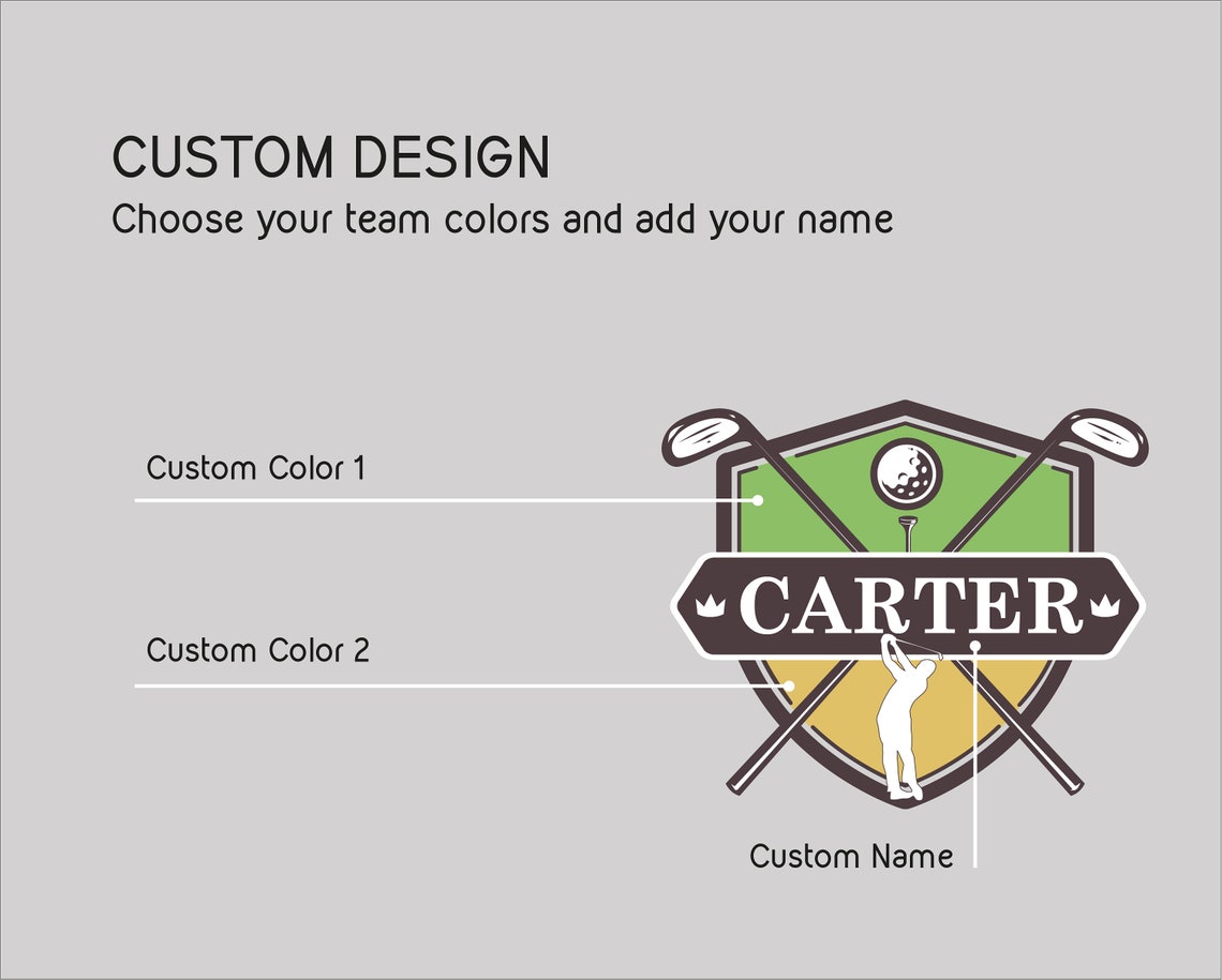 Golf Wall Decals Custom Removable Wall Decals Sports Room | Etsy