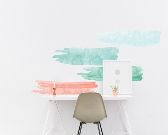 Removable Wall Decals Peel & Stick Reusable Stickers Blue | Etsy