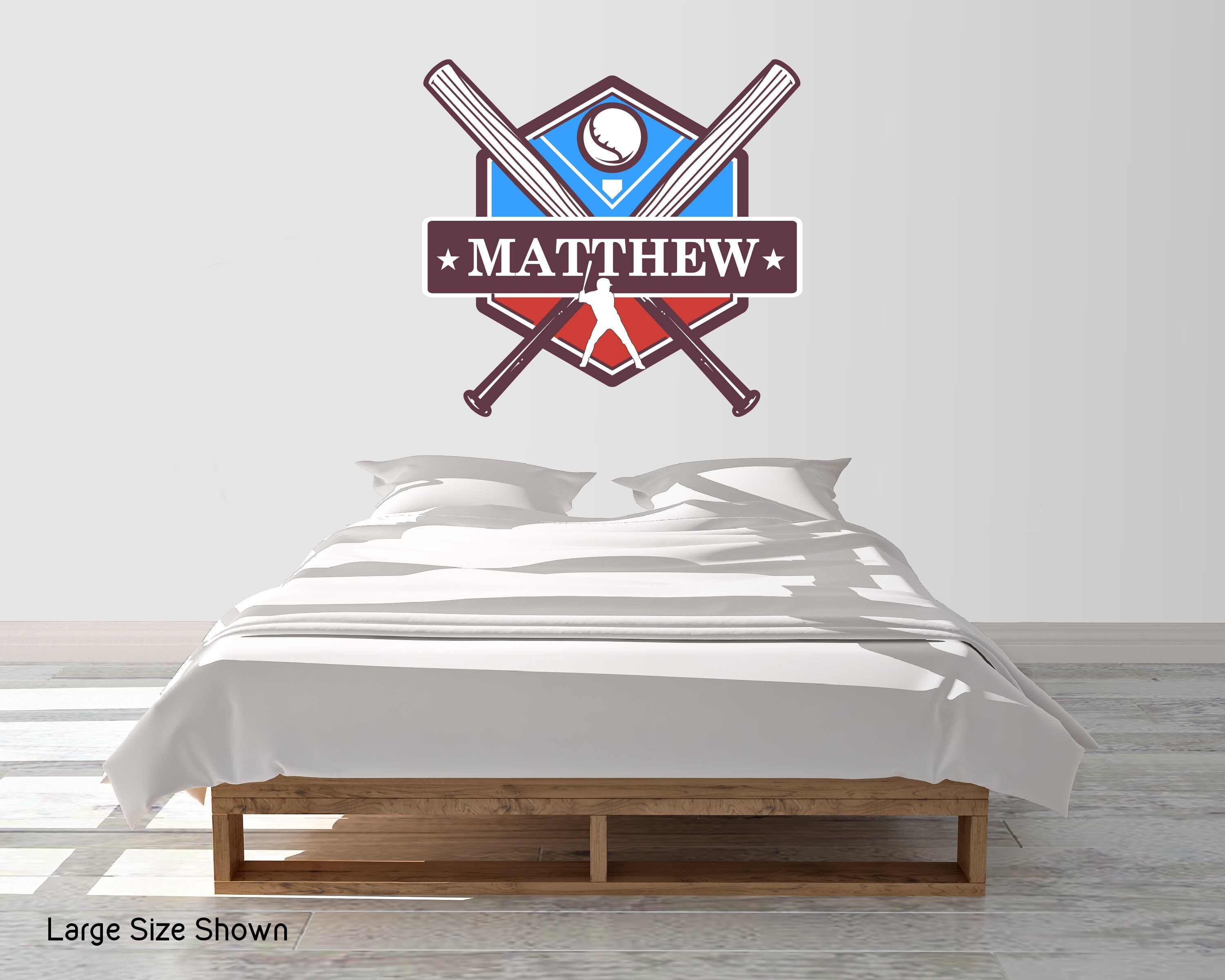 Baseball Wall Decal Custom Peel Stick Removable Wallpaper Sticker Sport ...