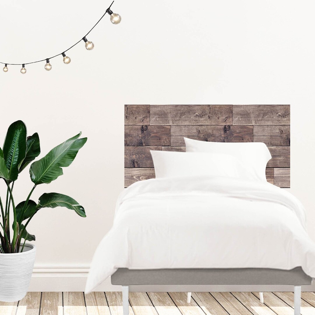 Rustic Wood Plank Wall Decal Modern Wood Panel Removable Wallpaper Faux ...