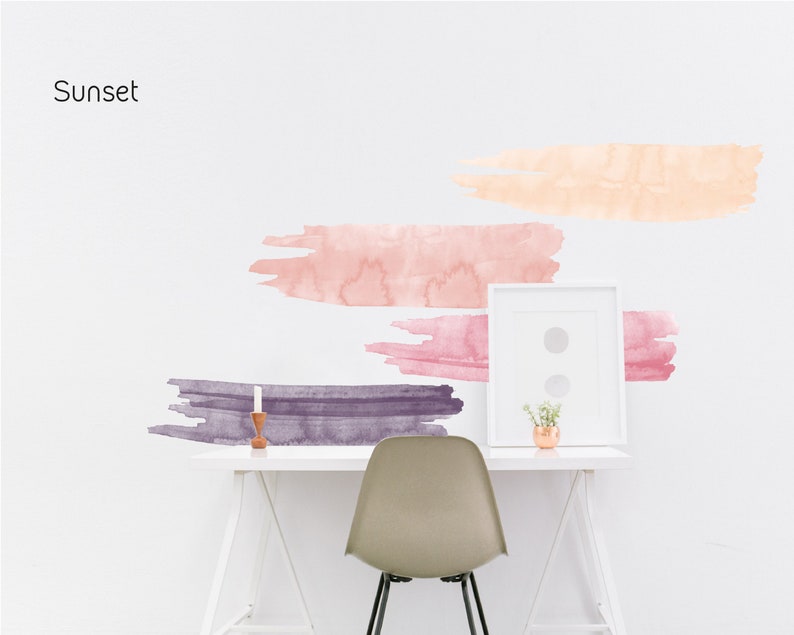 Easy Peel and Stick No Paint Watercolor Wallpaper Stickers | Etsy