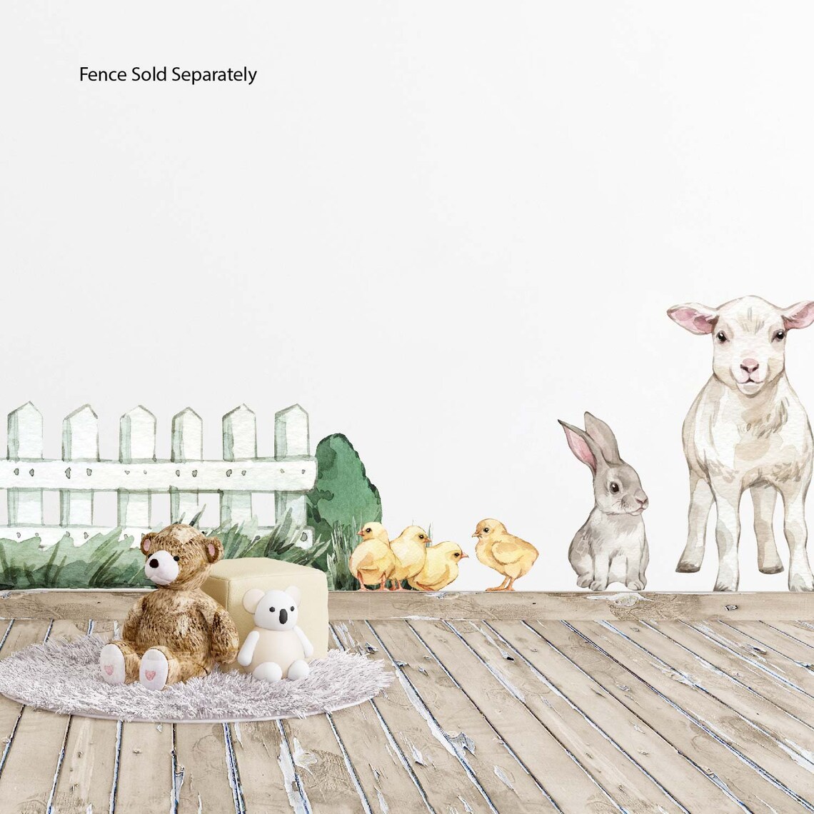 Barn Yard Country Farmhouse Animals Wall Decals Cow Pig Sheep Lamb ...