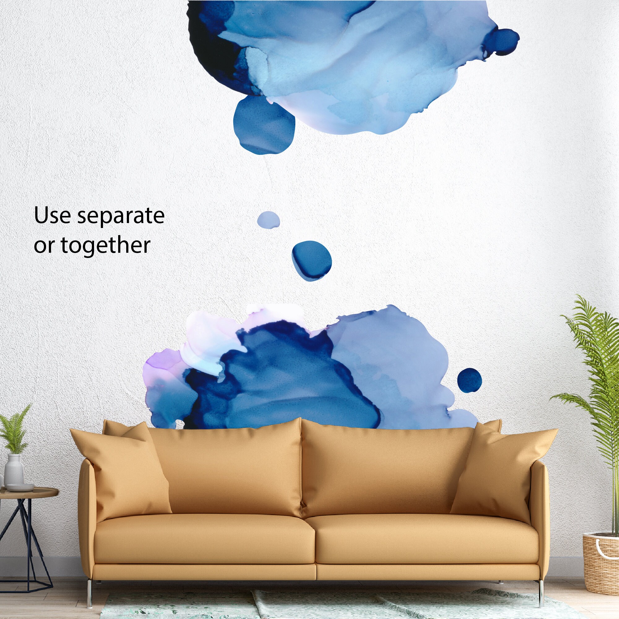Alcohol Ink Wall Decal Abstract Watercolor Peel Stick - Etsy