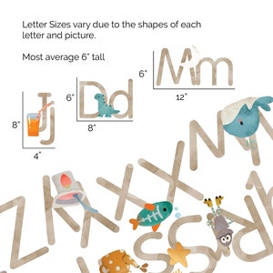 Alphabet Wall Decals | Letters With Pictures Wall Stickers A-Z, Kids ...