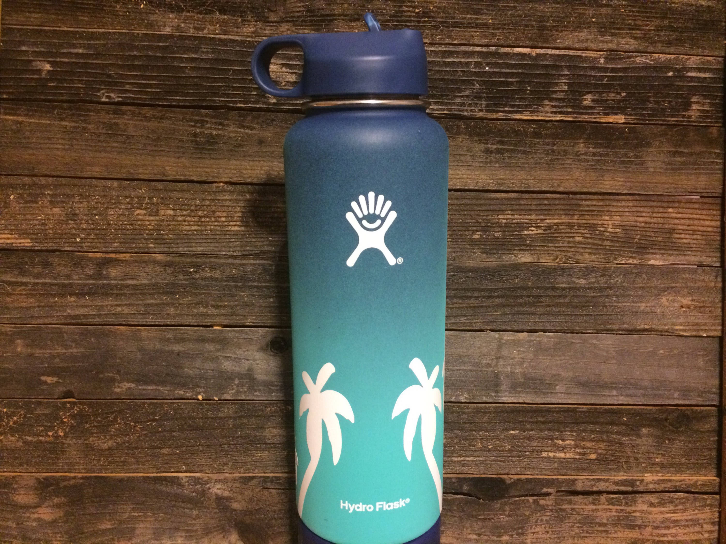 Palm tree vinyl decal for hydroflask | Etsy
