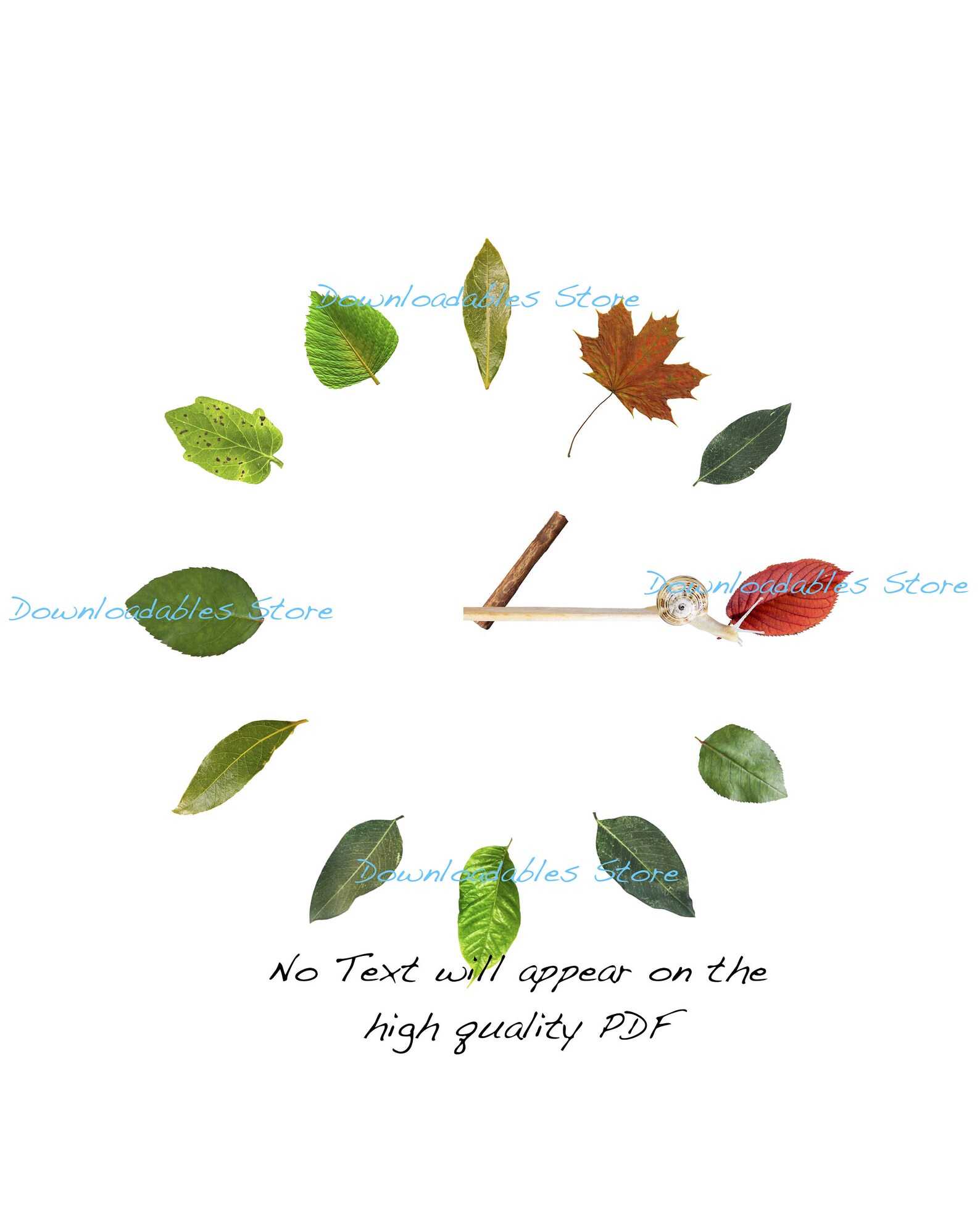 Natural Clock. Nature Wall Art. Nature Poster. Two High Quality PDF ...