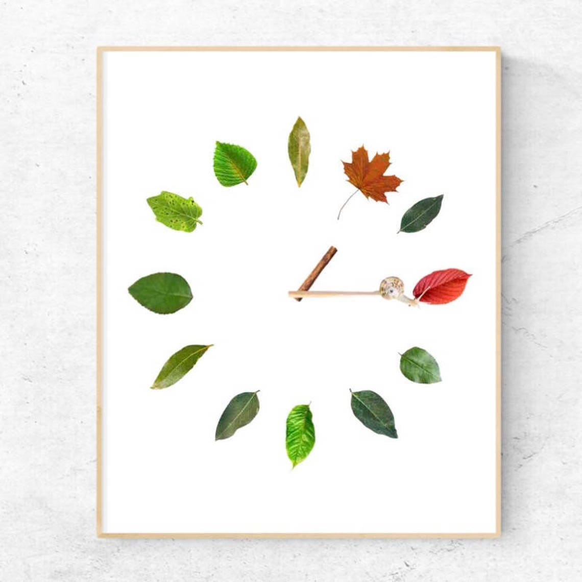 Natural Clock. Nature Wall Art. Nature Poster. Two High Quality PDF ...