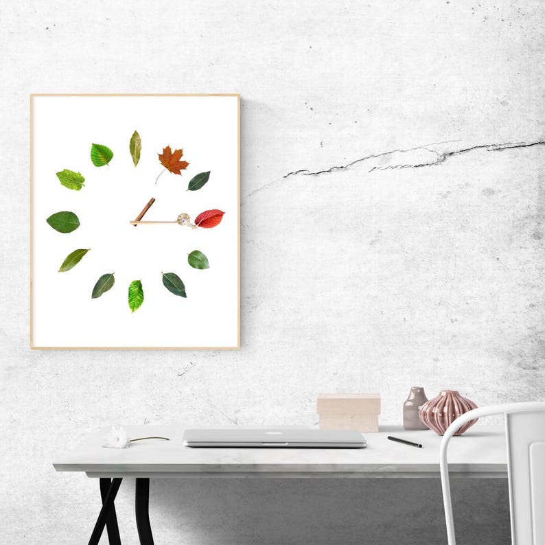 Natural Clock. Nature Wall Art. Nature Poster. Two High Quality PDF ...
