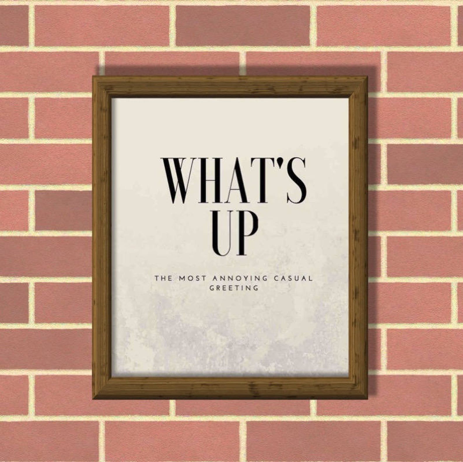 Funny Wall Art. What's Up. Print Instant Download. Printable PDF Wall ...