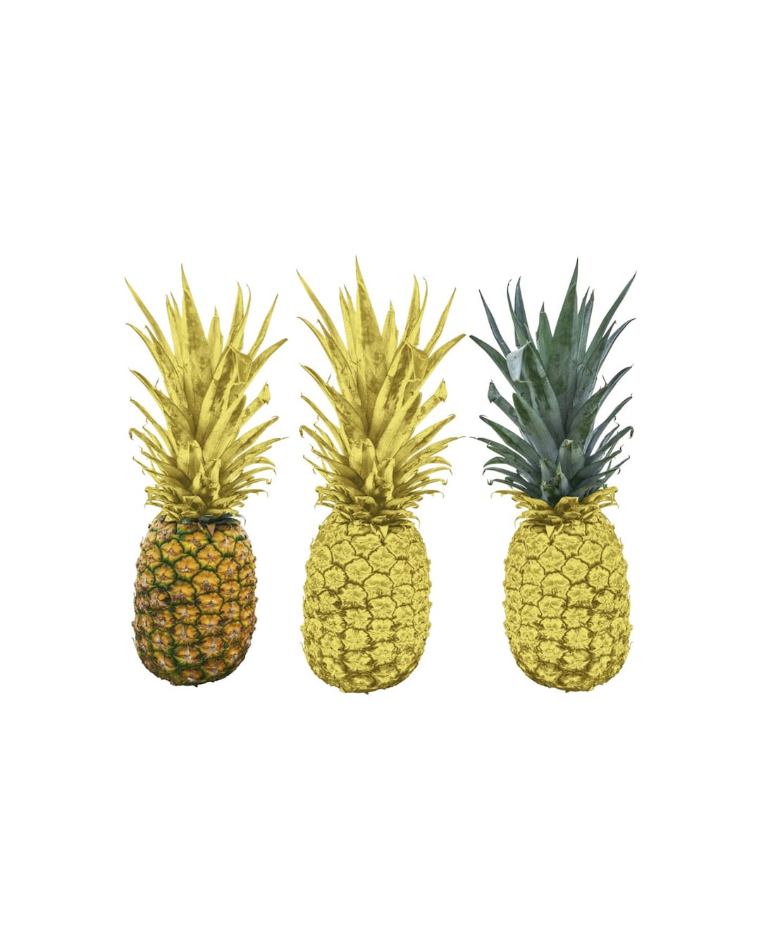 Goldene Ananas JPG druckbare Wandkunst. Wanddekoration. Ananas Dekor ...