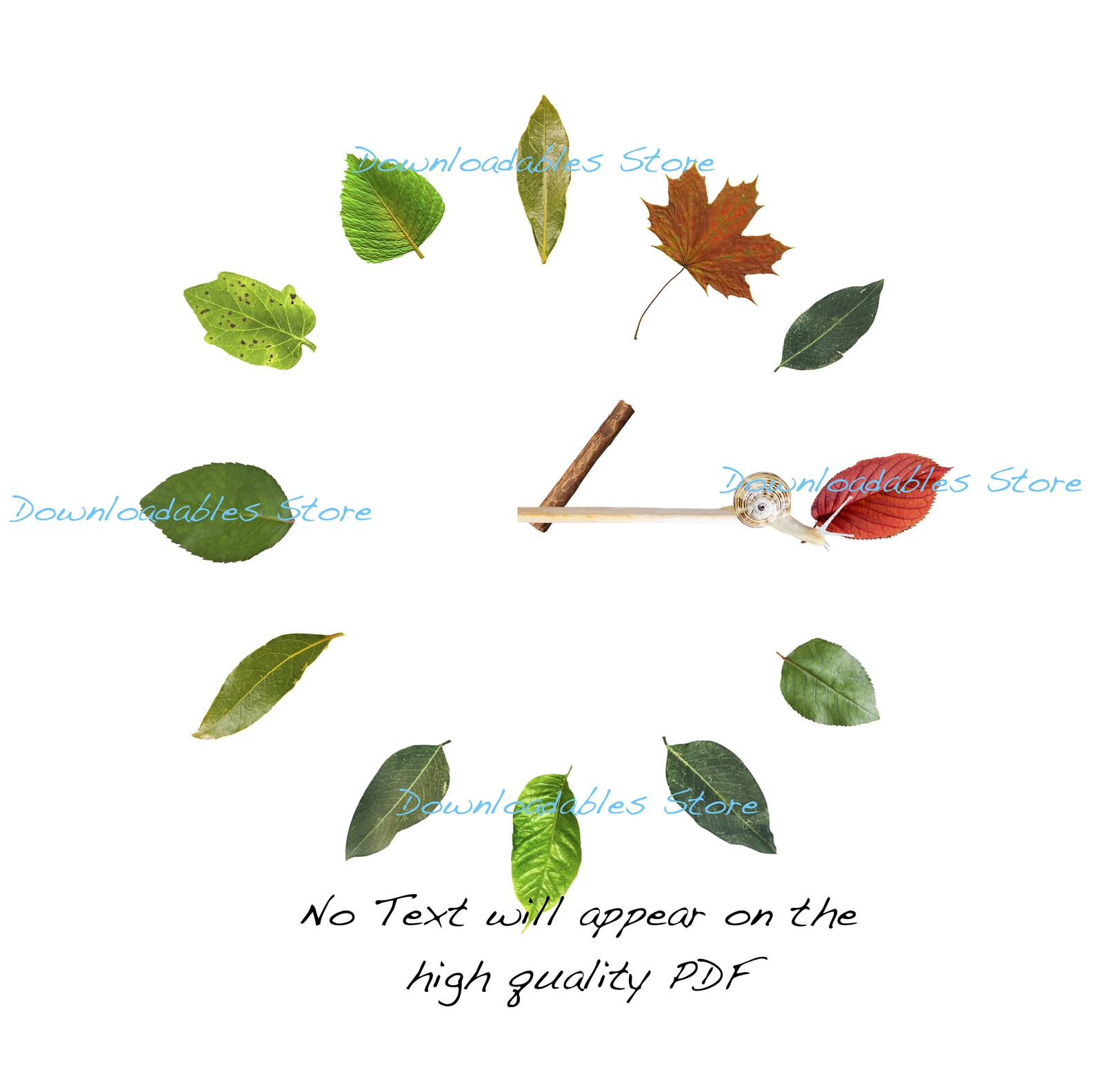 Natural Clock. Nature Wall Art. Nature Poster. Two High Quality PDF ...