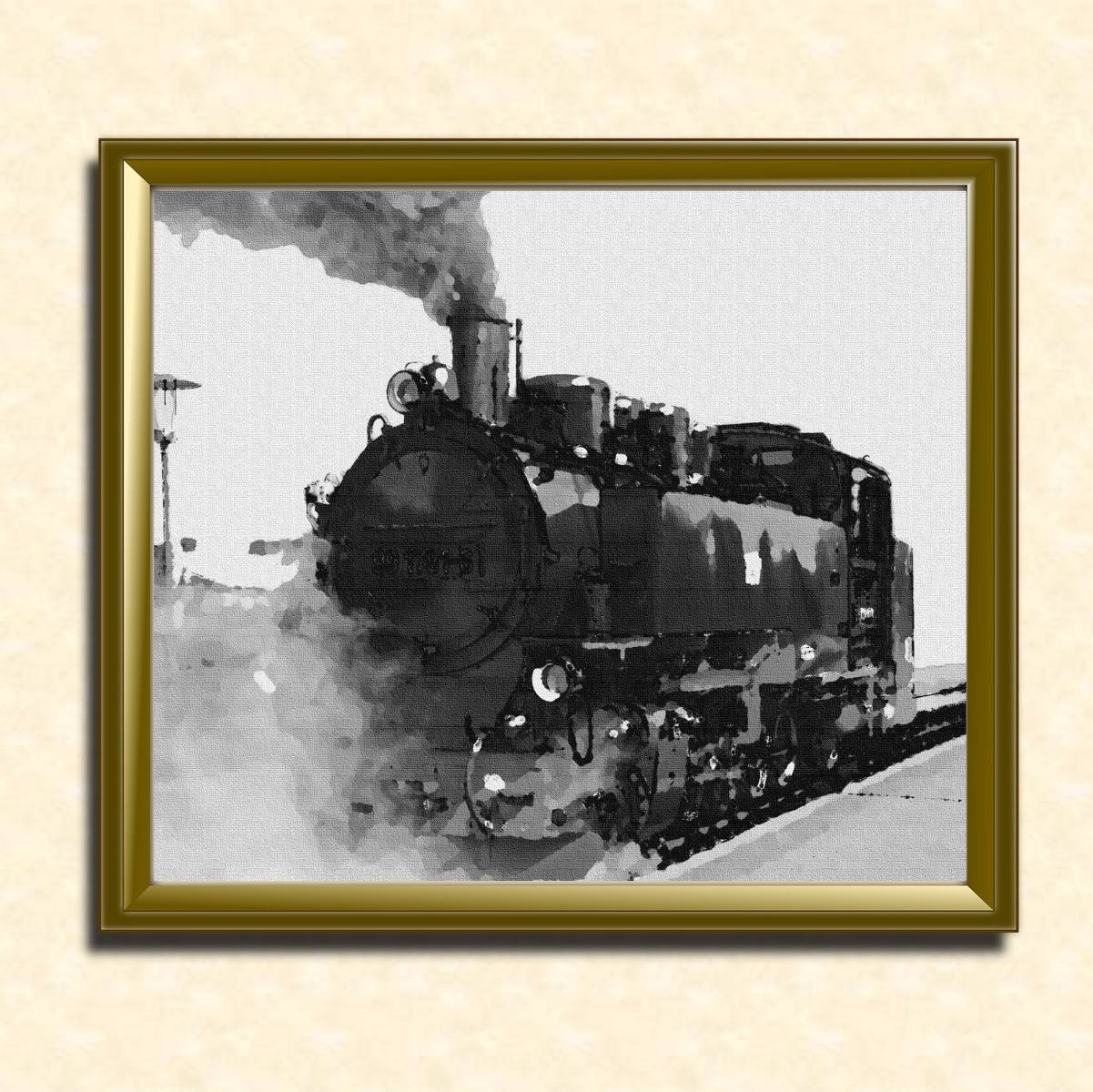 Steam Locomotive Wall Art. Locomotive Train. High Quality PDF Printable ...