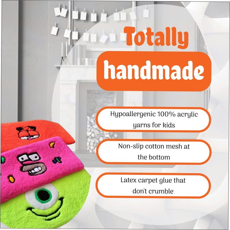 Keyboard Wrist Rest Rug, Tufted Mousepad, Soft Hand Support, Handmade ...