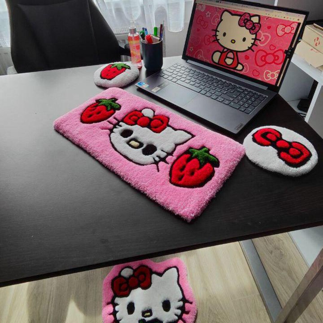 Set of 4 сartoon Rugs Cool Y2k Room, Home, Bedroom Decor, Teenage Girl ...