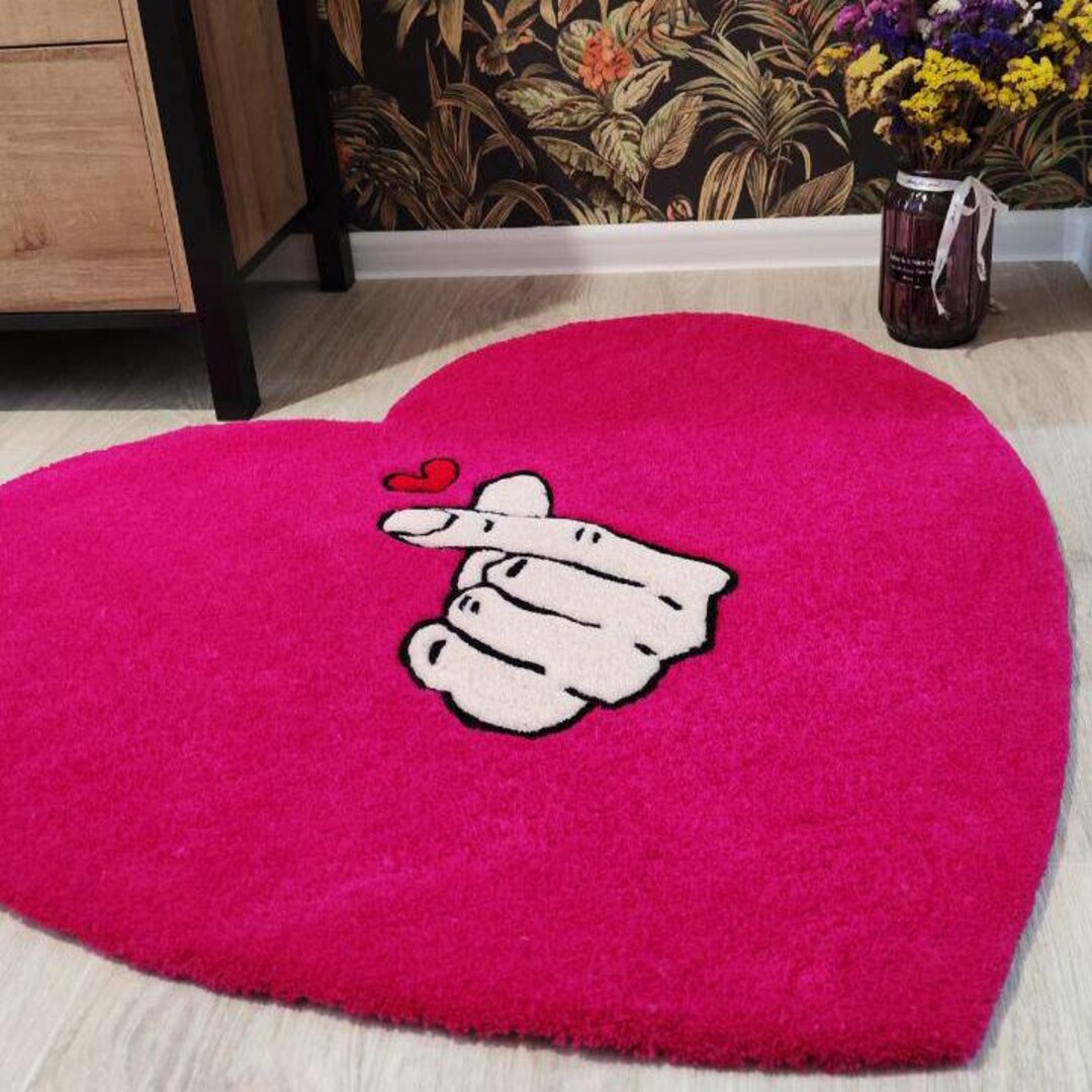 Heart Tufted Rug for Bedroom Living Room, Sentimental Gifts - Etsy