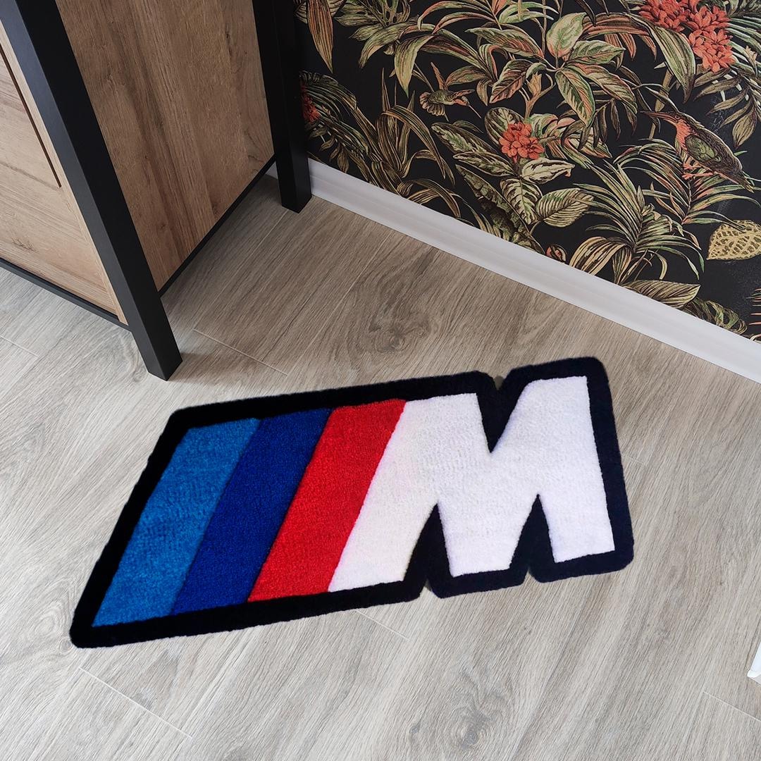 Bmw M Logo Rug for Car Guy Gift, Car Rug for Car Guy Gifts, Custom Bmw ...