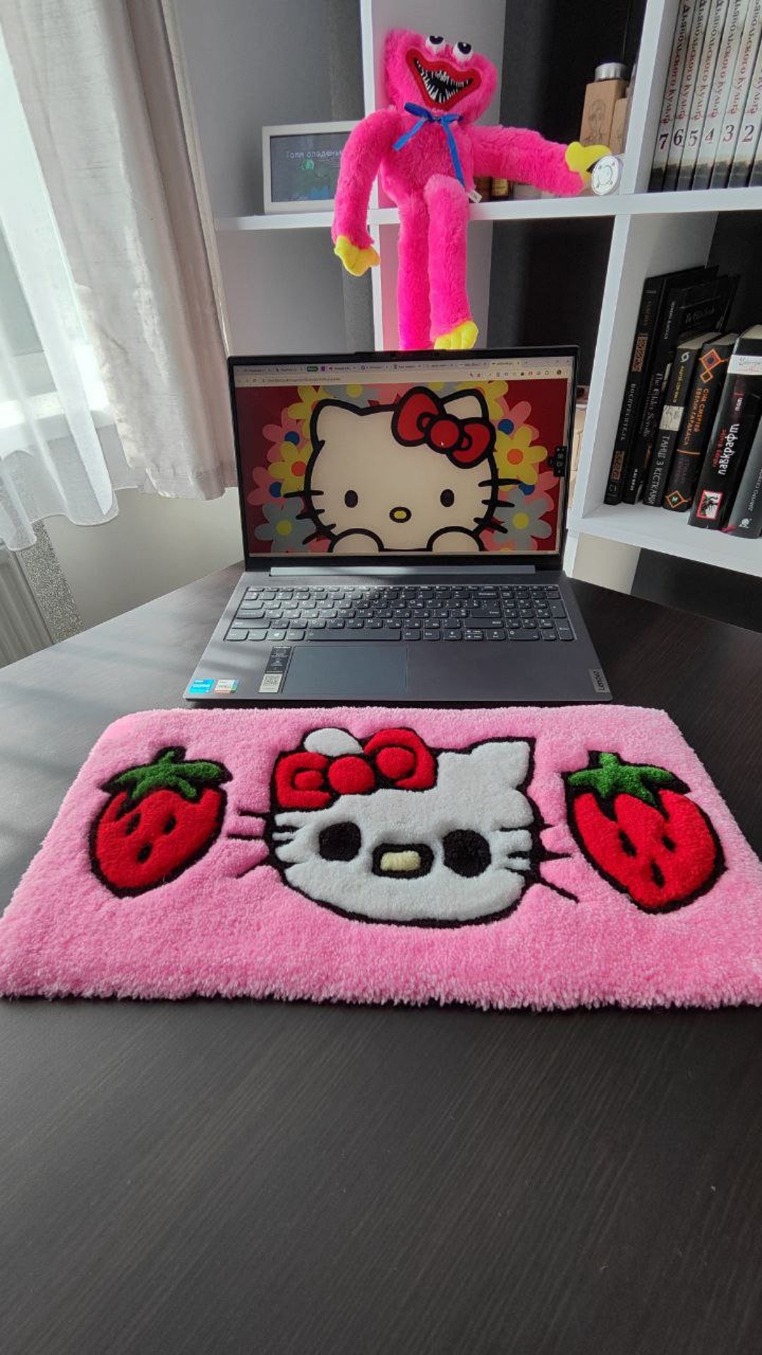 Kitty Keyboard Rug, Wrist Rest, Desk Rug, Pc Accessories for Girls ...