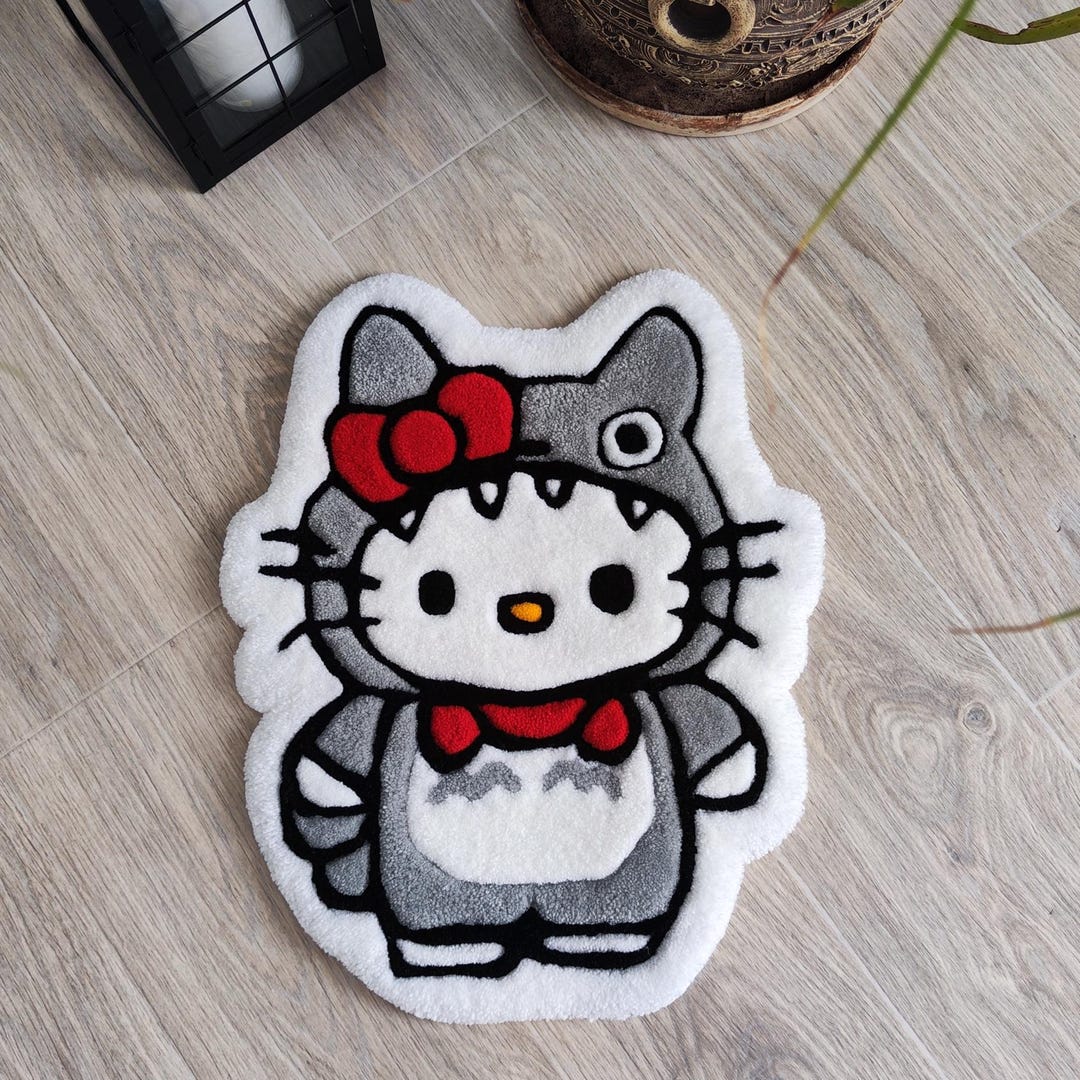 Hello Kitty Rug Gift, Anime Rug Tufted for Bedroom, Unique Funny Cute ...