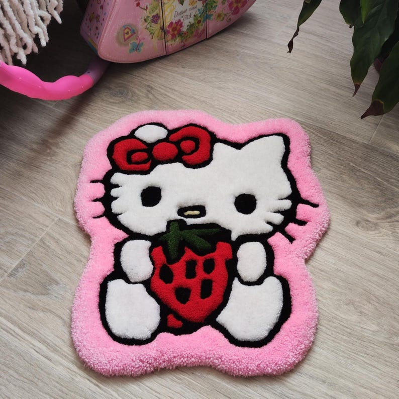 Hello Kitty Keyboard Wrist Rest Rug – Kawaii Pink Desk Pad for Gaming ...