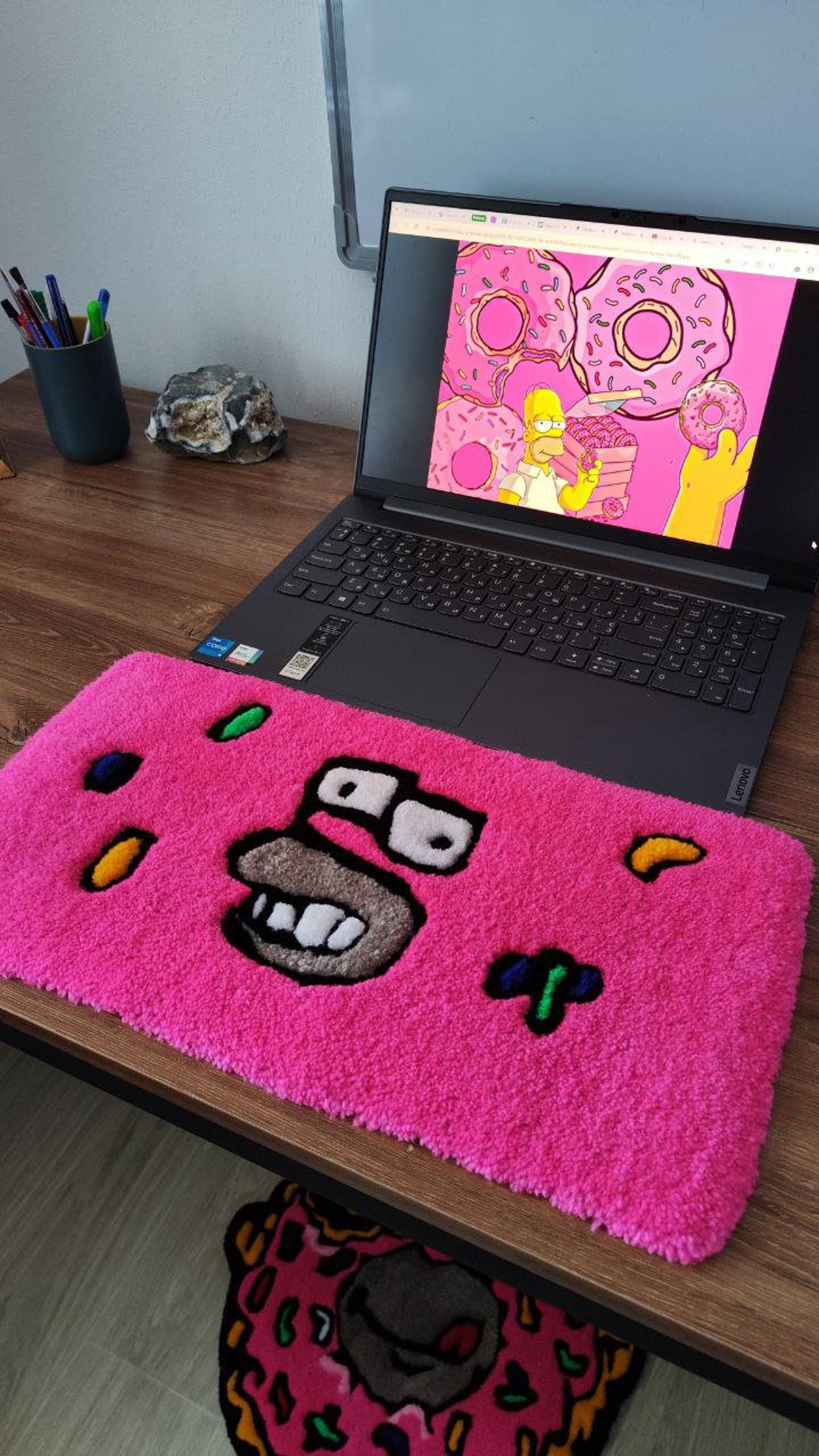 Tufted Rug, Computer Desktop Desk Accessory, Handmade Gifts for Friends ...