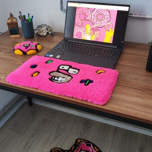 Tufted Rug, Computer Desktop Desk Accessory, Handmade Gifts for Friends ...