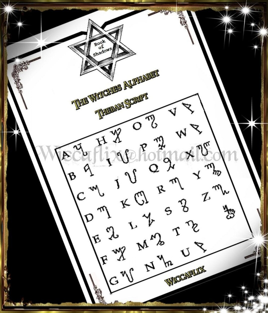 The Witches Alphabet Digital Script Leaflet Wicca Pagan - Etsy