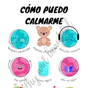 SPANISH Printable Calm Down Strategies Poster, Calm Down Techniques ...