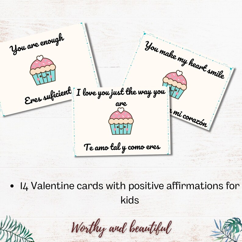 Bilingual Positive Affirmation Cards Printable, Spanish Positive ...