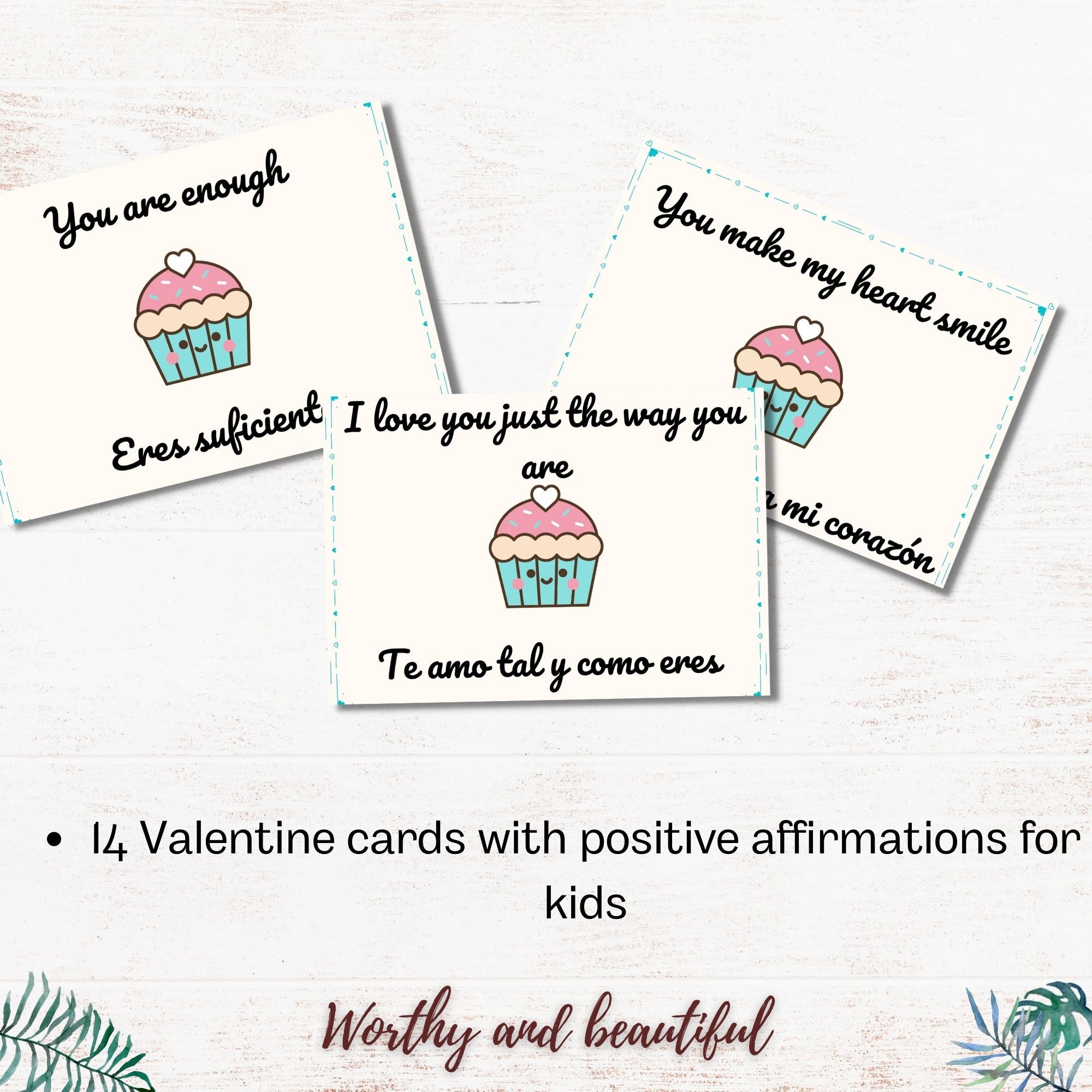 Bilingual Positive Affirmation Cards Printable, Spanish Positive ...