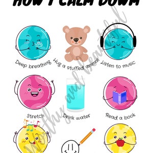 Printable Calm Down Strategies Poster, Calm Down Techniques Poster ...