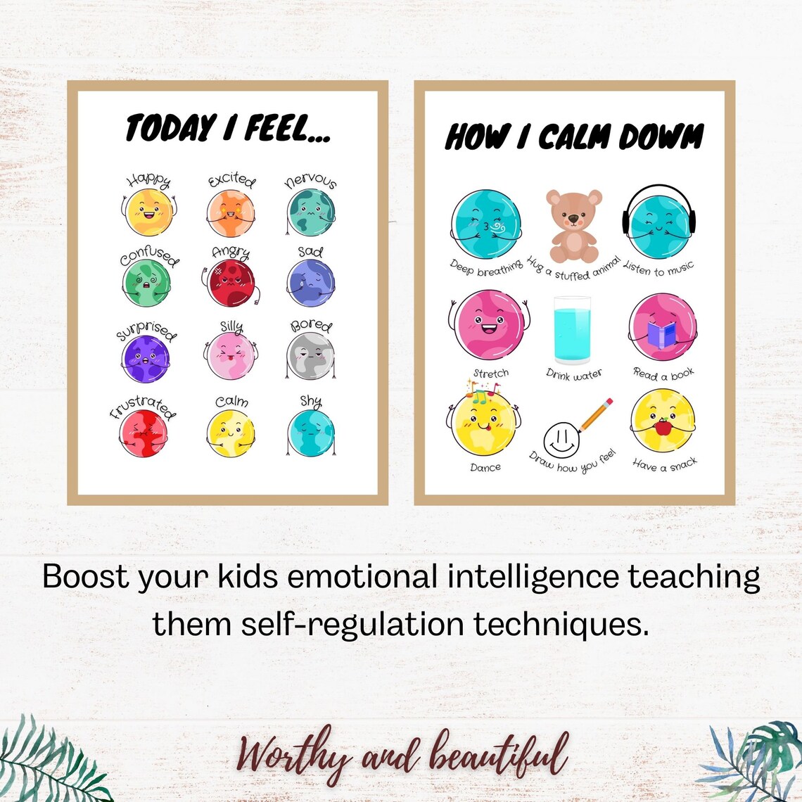 Calm Down Corner Printable Bundle for Kids, Calm Down Corner, Printable ...