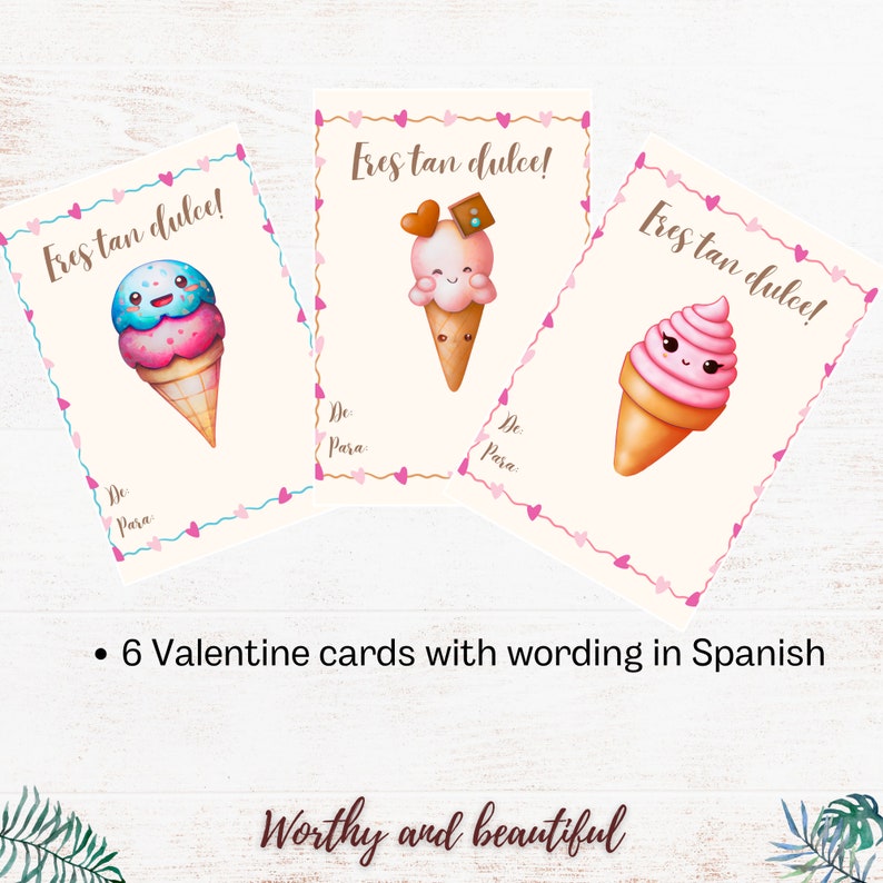 Spanish Valentine Cards for Kids, Printable Bilingual Valentine Cards ...