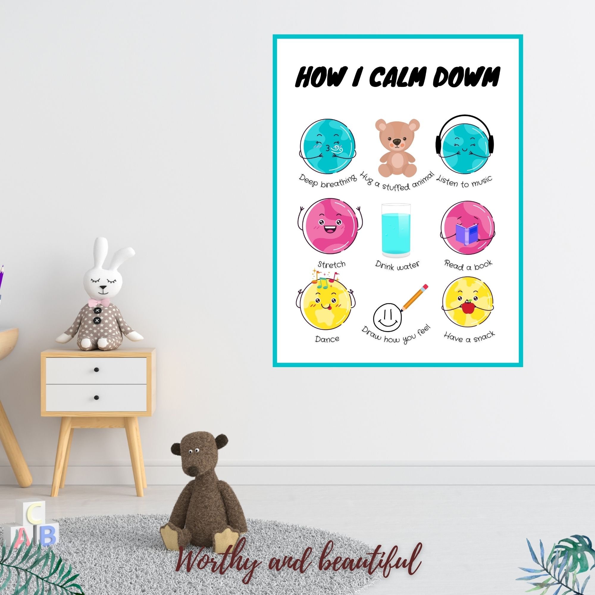 Printable Calm Down Strategies Poster, Calm Down Techniques Poster ...