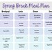 SPRING BREAK at Home Planner Printable, Spring Break Planner for Kids ...