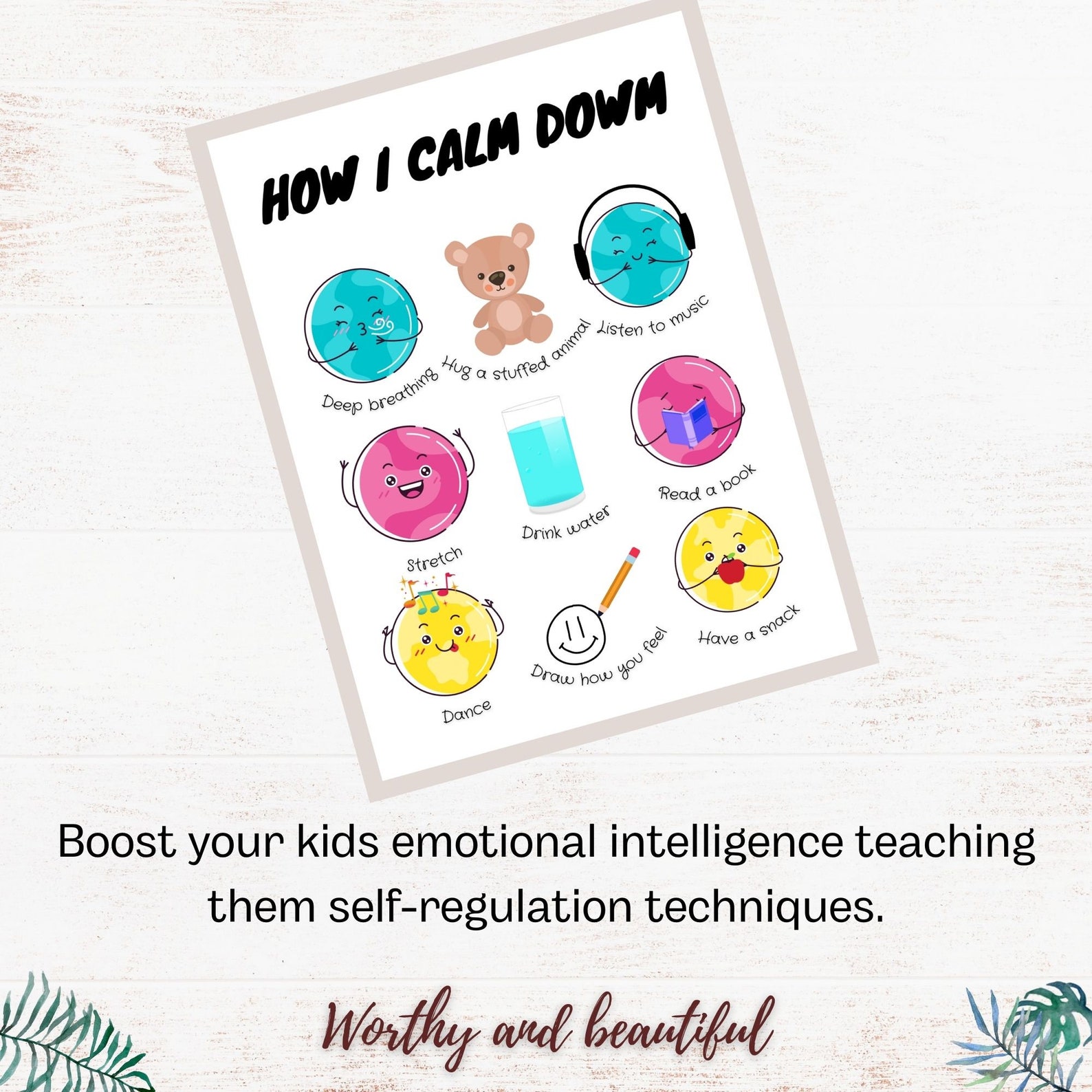 Printable Calm Down Strategies Poster, Calm Down Techniques Poster ...