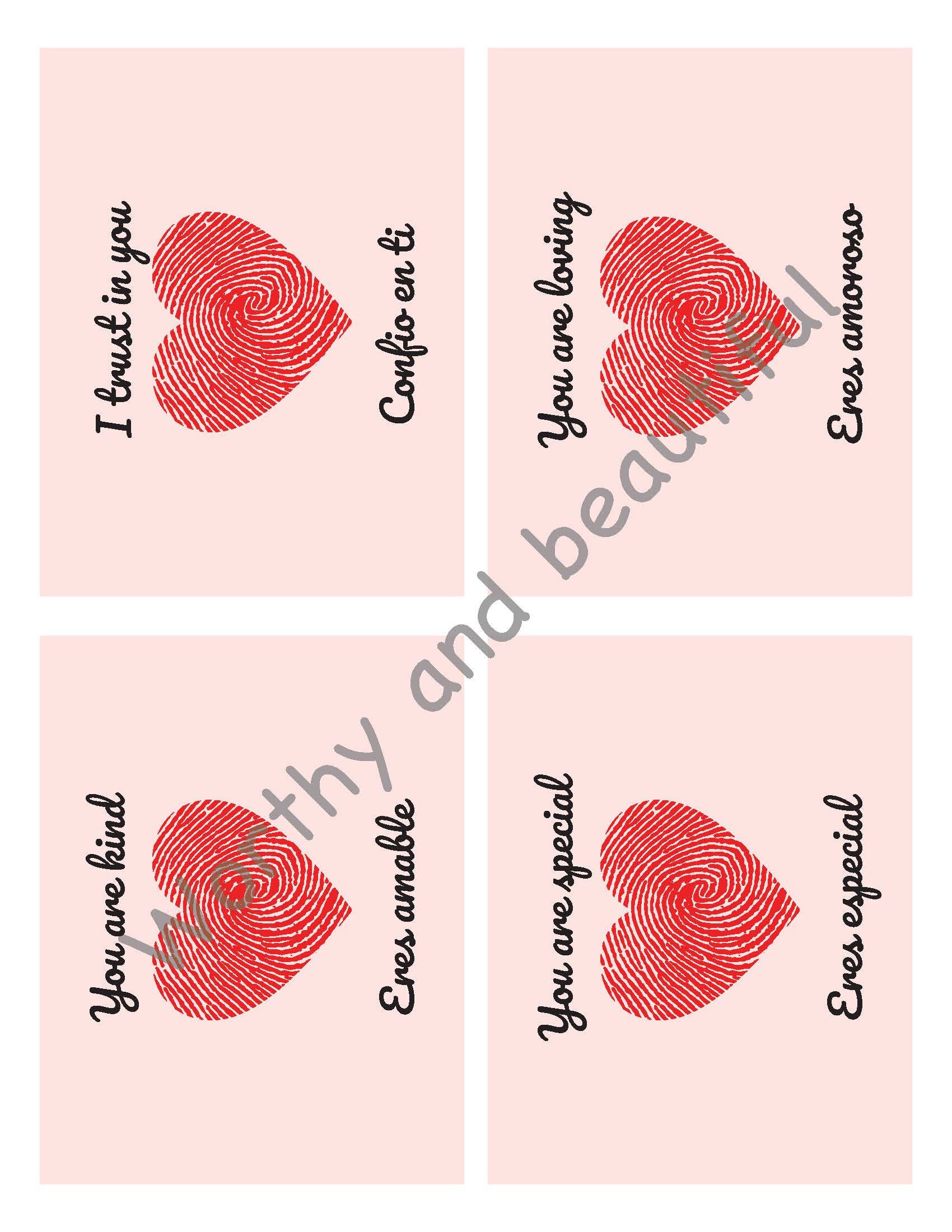 Spanish Positive Affirmation Cards for Kids Printable, Bilingual ...