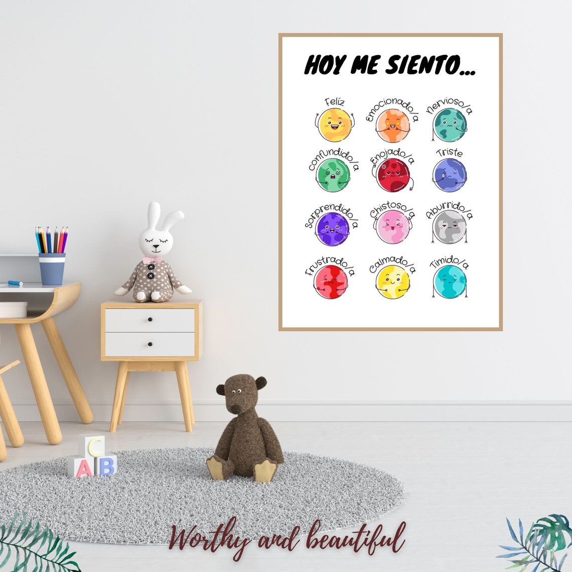 Spanish Printable Feelings Poster, Feelings Chart Spanish, Mood Check ...