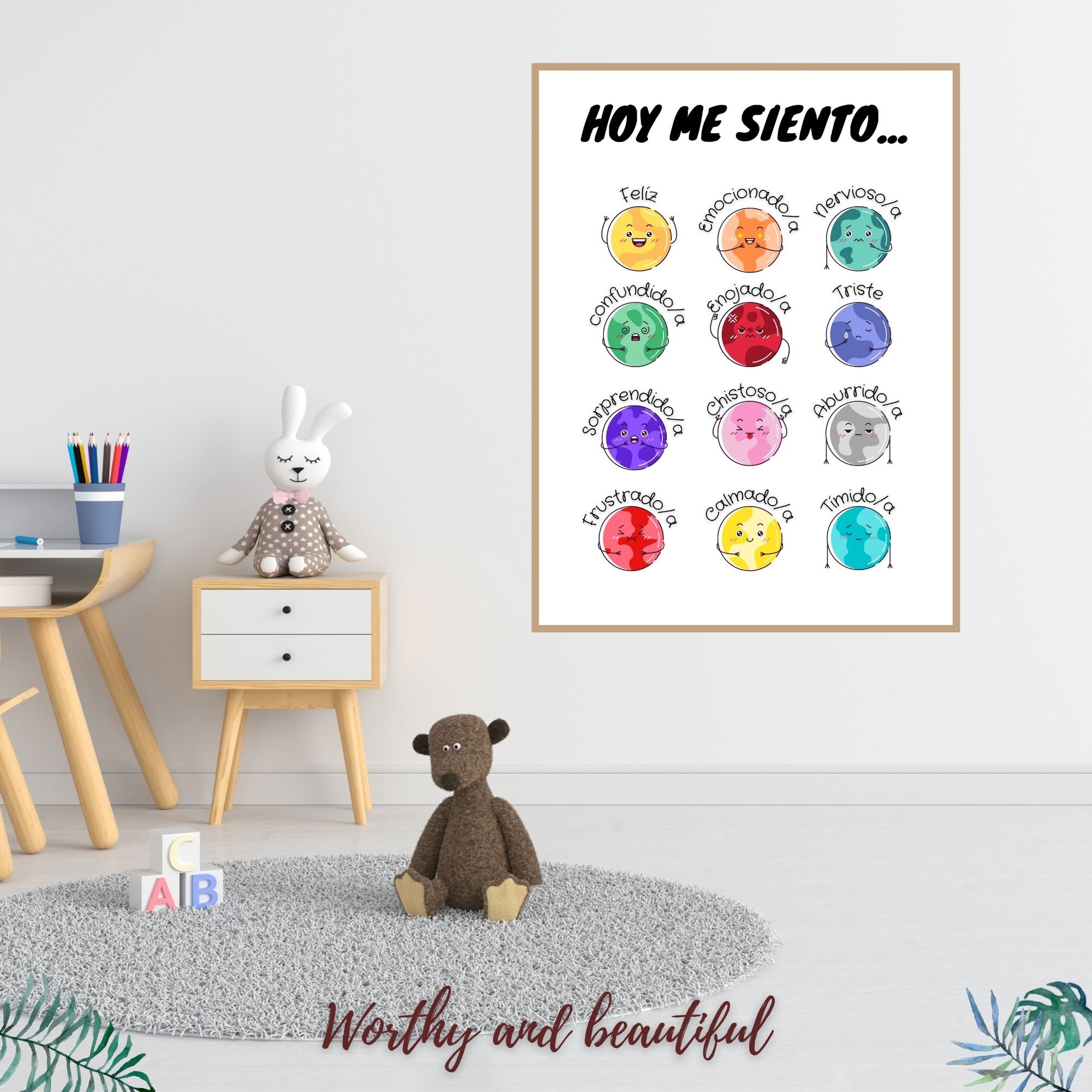 Spanish Printable Feelings Poster, Feelings Chart Spanish, Mood Check ...