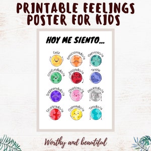 Spanish Printable Feelings Poster, Feelings Chart Spanish, Mood Check ...