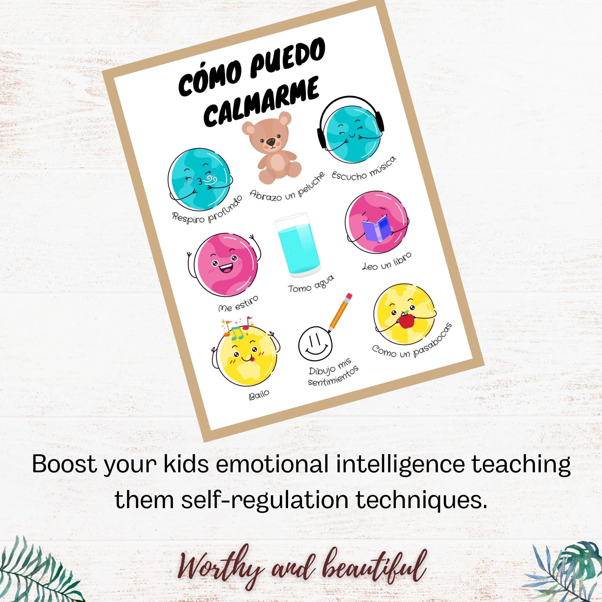 SPANISH Printable Calm Down Strategies Poster, Calm Down Techniques ...