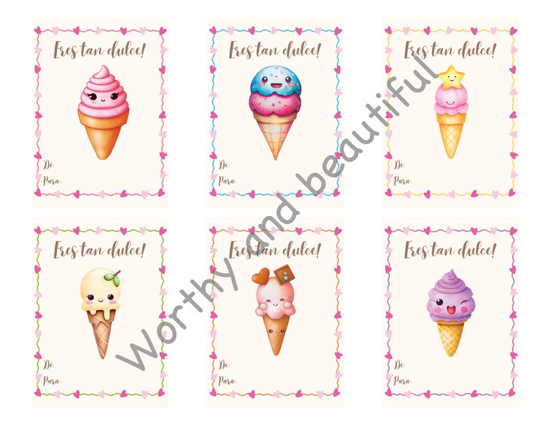 Spanish Valentine Cards for Kids, Printable Bilingual Valentine Cards ...