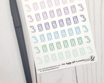 Phone Icon Stickers, Phone Call Planner Stickers, Phone Doodle Stickers ...