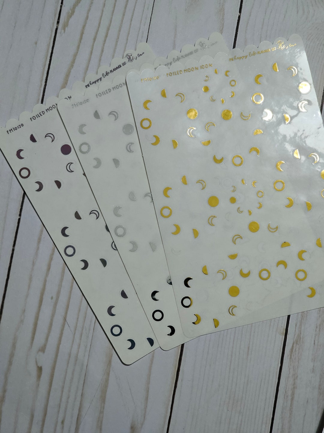 Moon Phase Stickers, Foil Stickers, Moon, Phase, Planner Stickers ...