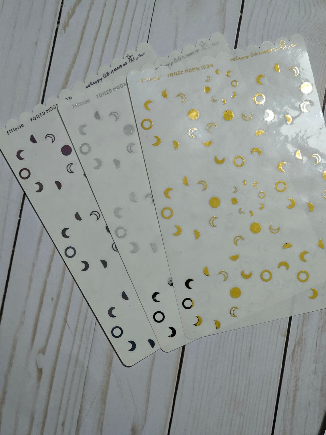 Moon Phase Stickers, Foil Stickers, Moon, Phase, Planner Stickers ...