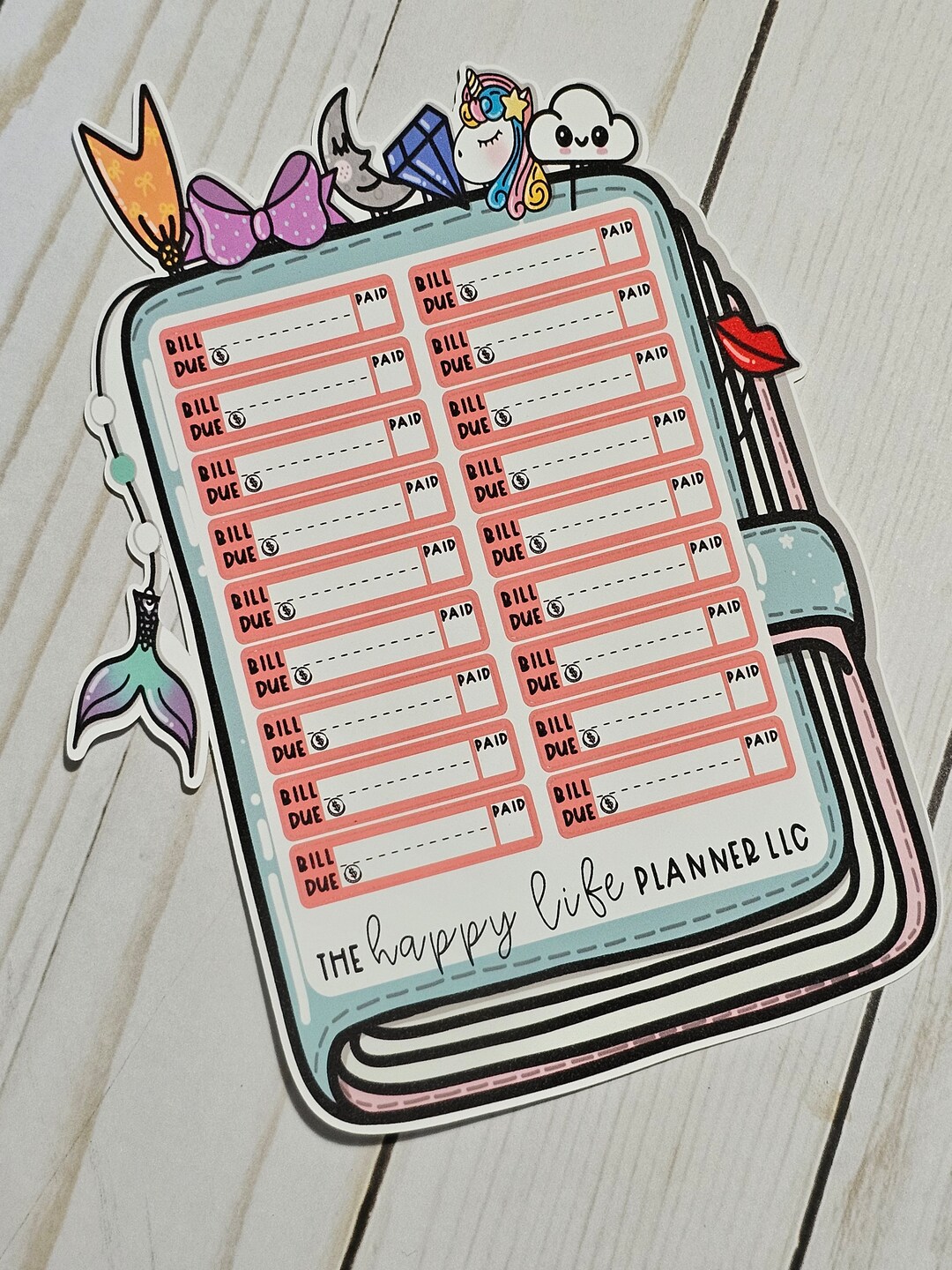 Bills Due Planner Stickers, Happy Planner Stickers, Planner Stickers ...