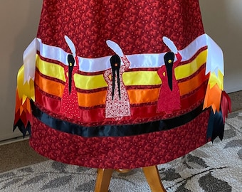 Native ribbon skirt | Etsy