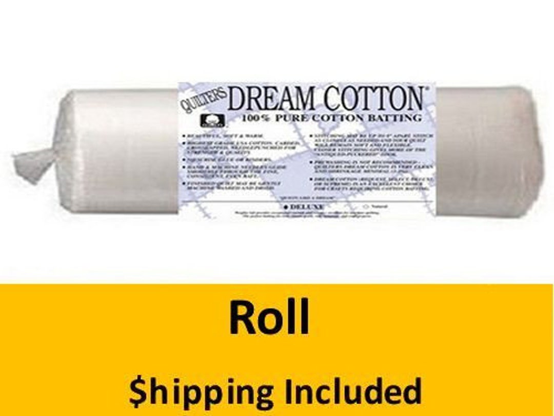 N6SR Dream Cotton Natural Deluxe Batting (roll, Throw 60 in X 30 Yds ...