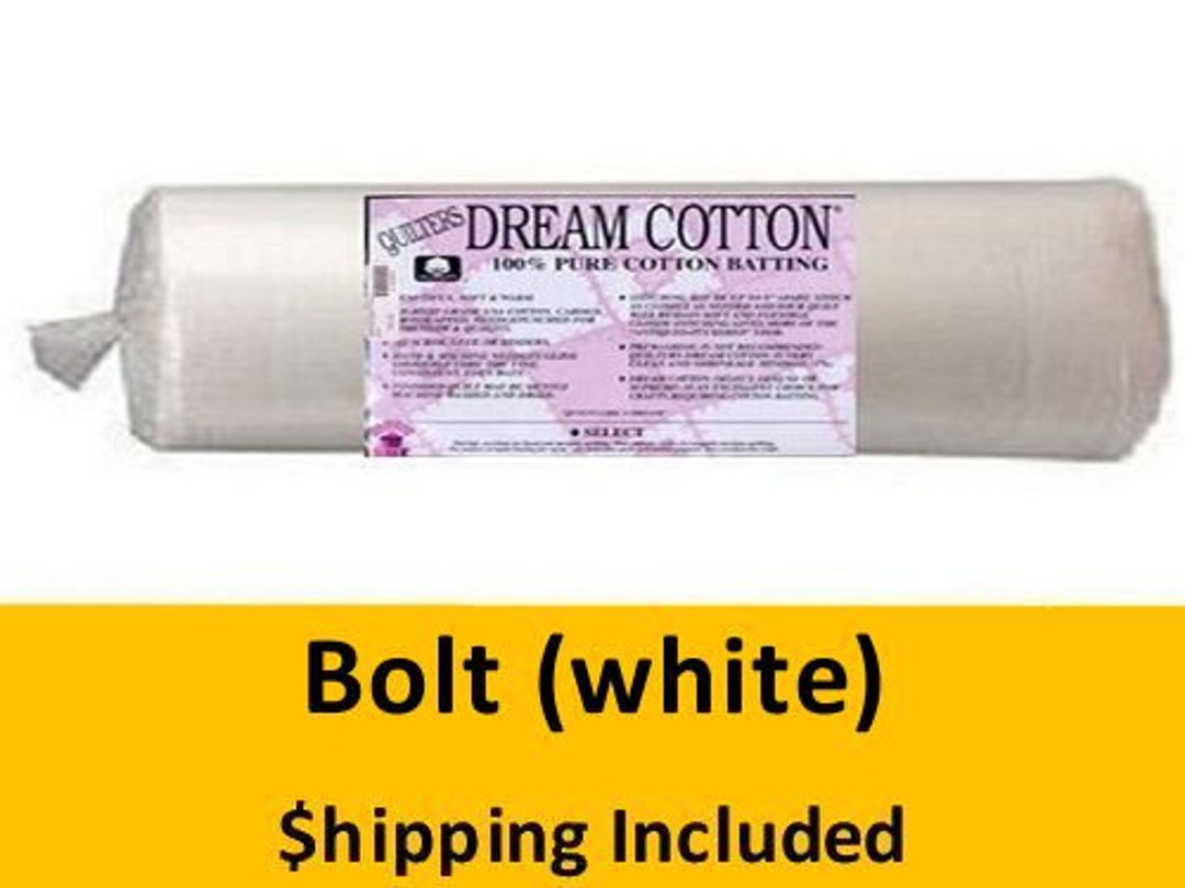 W4BLT60 Dream Cotton White Select Batting (rolls(2), Throw 60 In. X 15 ...
