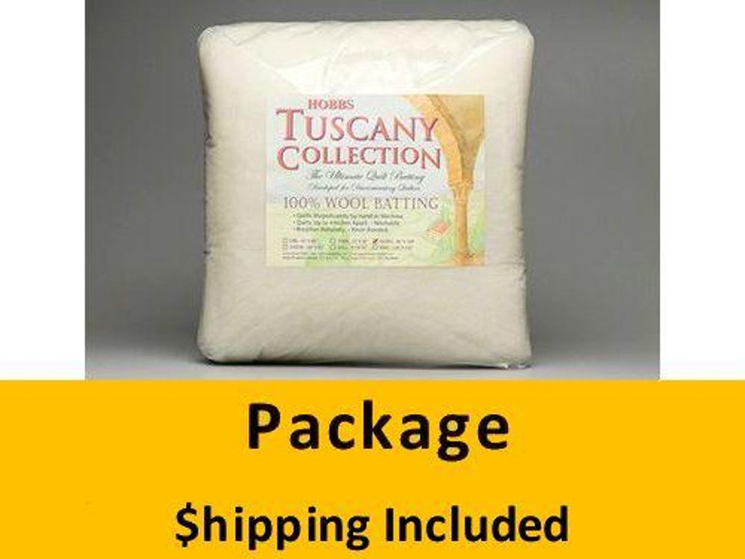 TW60 Hobbs Tuscany Washable 100% Wool Batting (package, Throw 60 in X ...